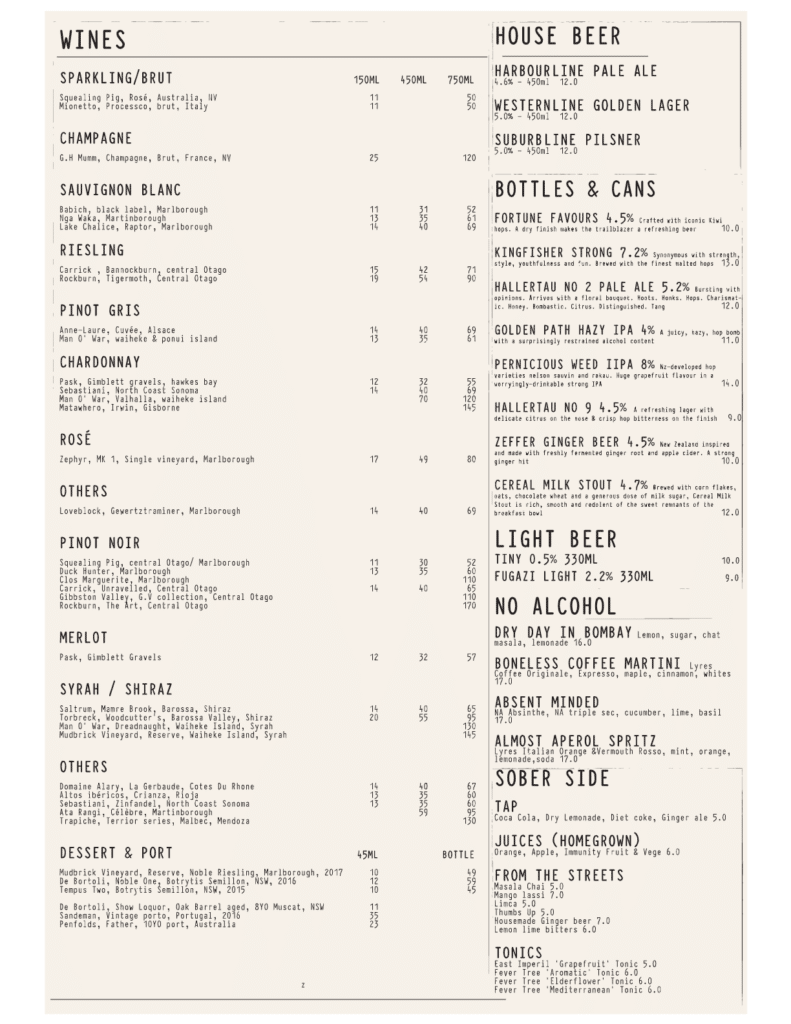 Drinks Menu - VT STATION