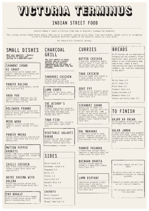 Food Menu - VT STATION