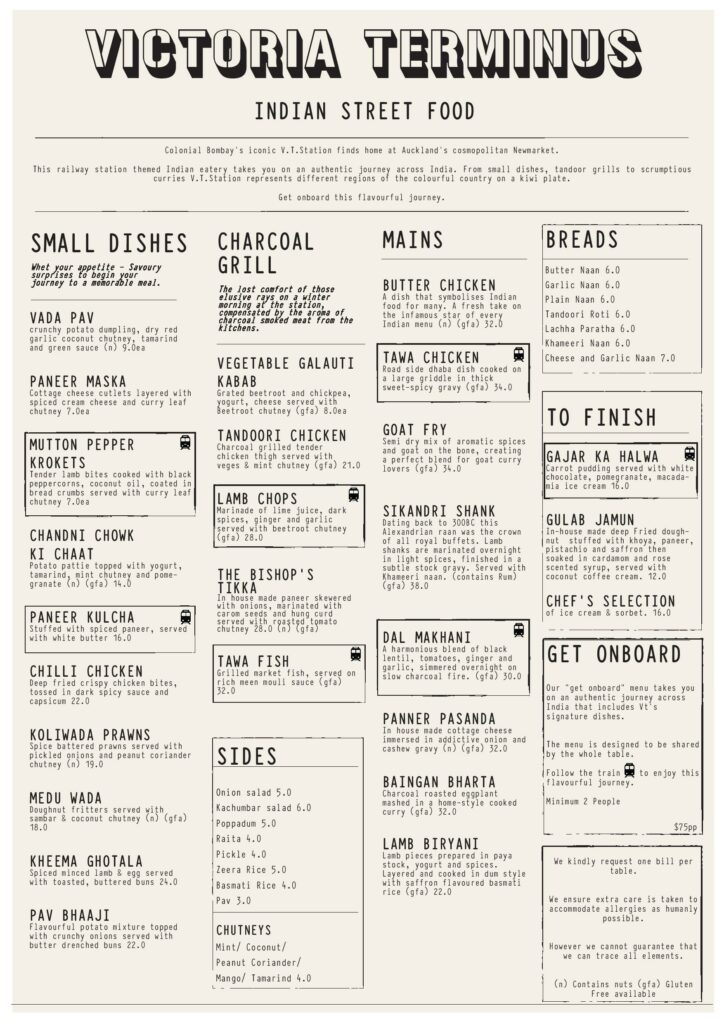 Food Menu - VT STATION
