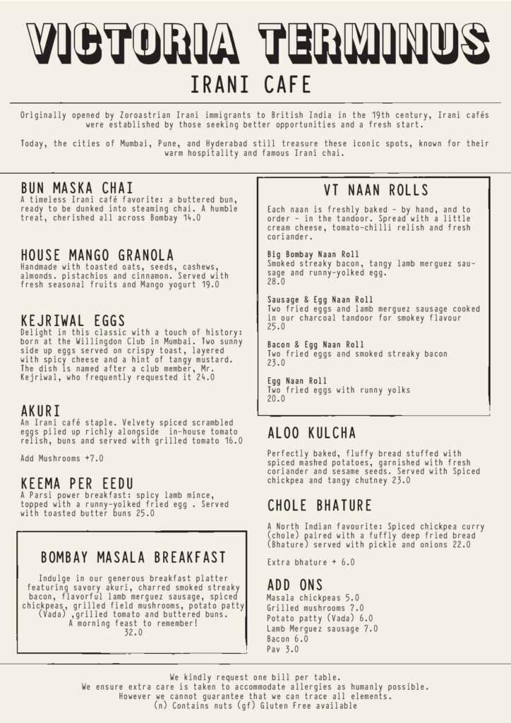 Takeaway Menu - VT STATION